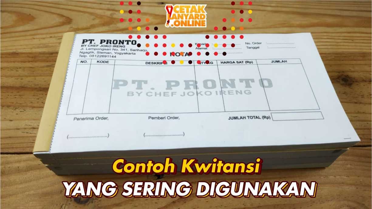 10 Contoh Kwitansi yang Sering Digunakan Perusahaan & UMKM – Cetak ...